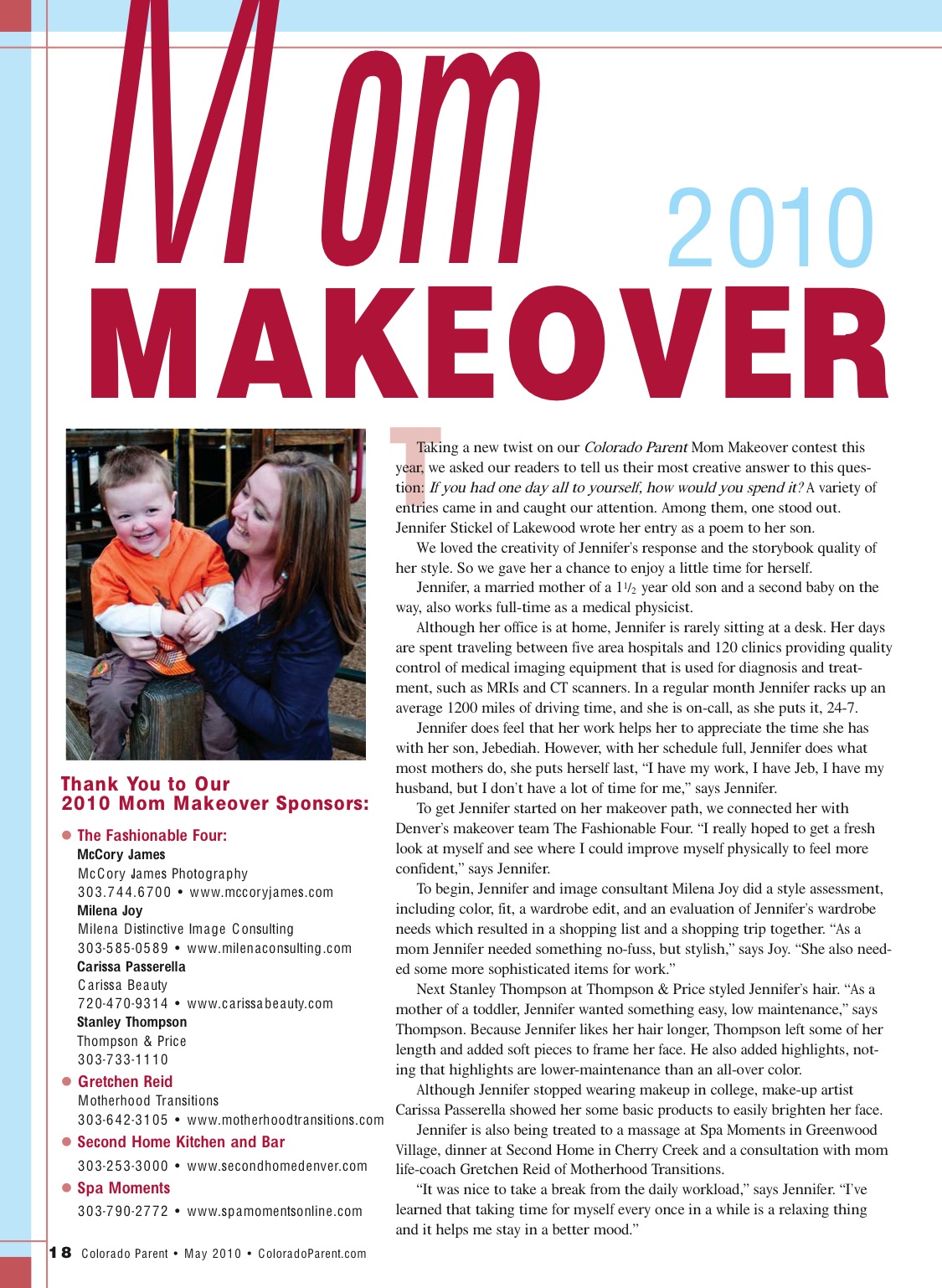Colorado Parent Magazine Mommy Makeover and Cover Shoot
